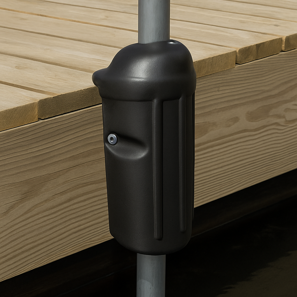 Dock Post Bumper, Black, Standard 1.5'' – Dock Builders Supply
