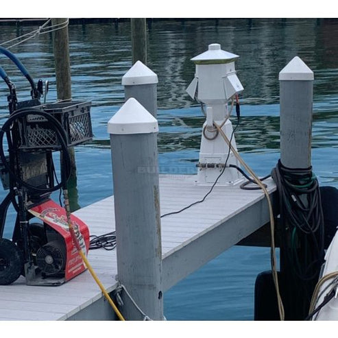 Lighthouse Dock Power Pedestal 50A/30A/50A/30A/20A – Dock Builders Supply