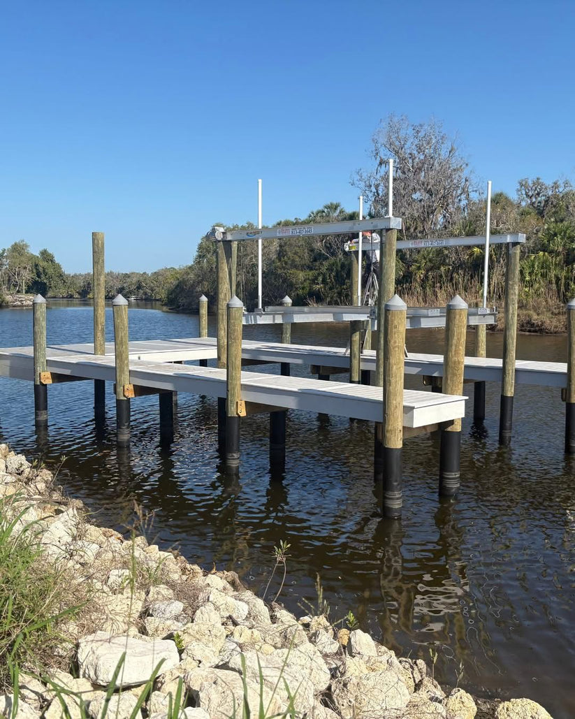 10" White, Flat, Round, Piling Cap – Dock Builders Supply